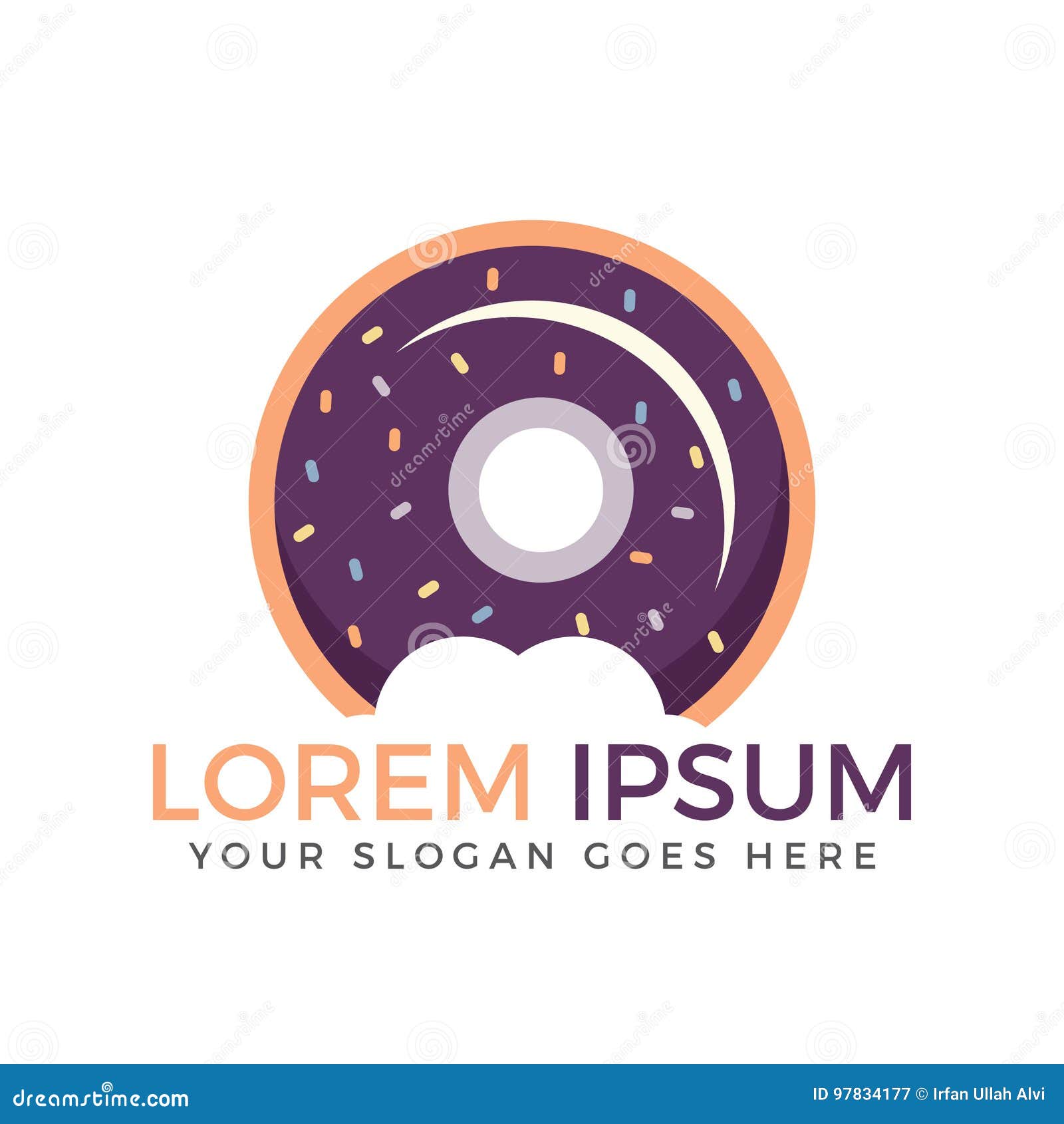 Illustration De Logo De Beignet Illustration Stock - Illustration du ...