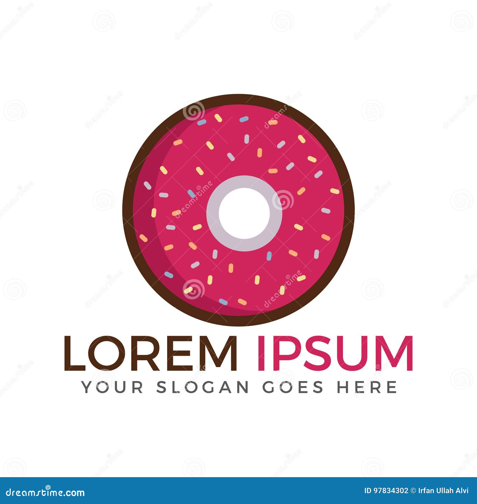 Illustration De Logo De Beignet Illustration Stock - Illustration du ...