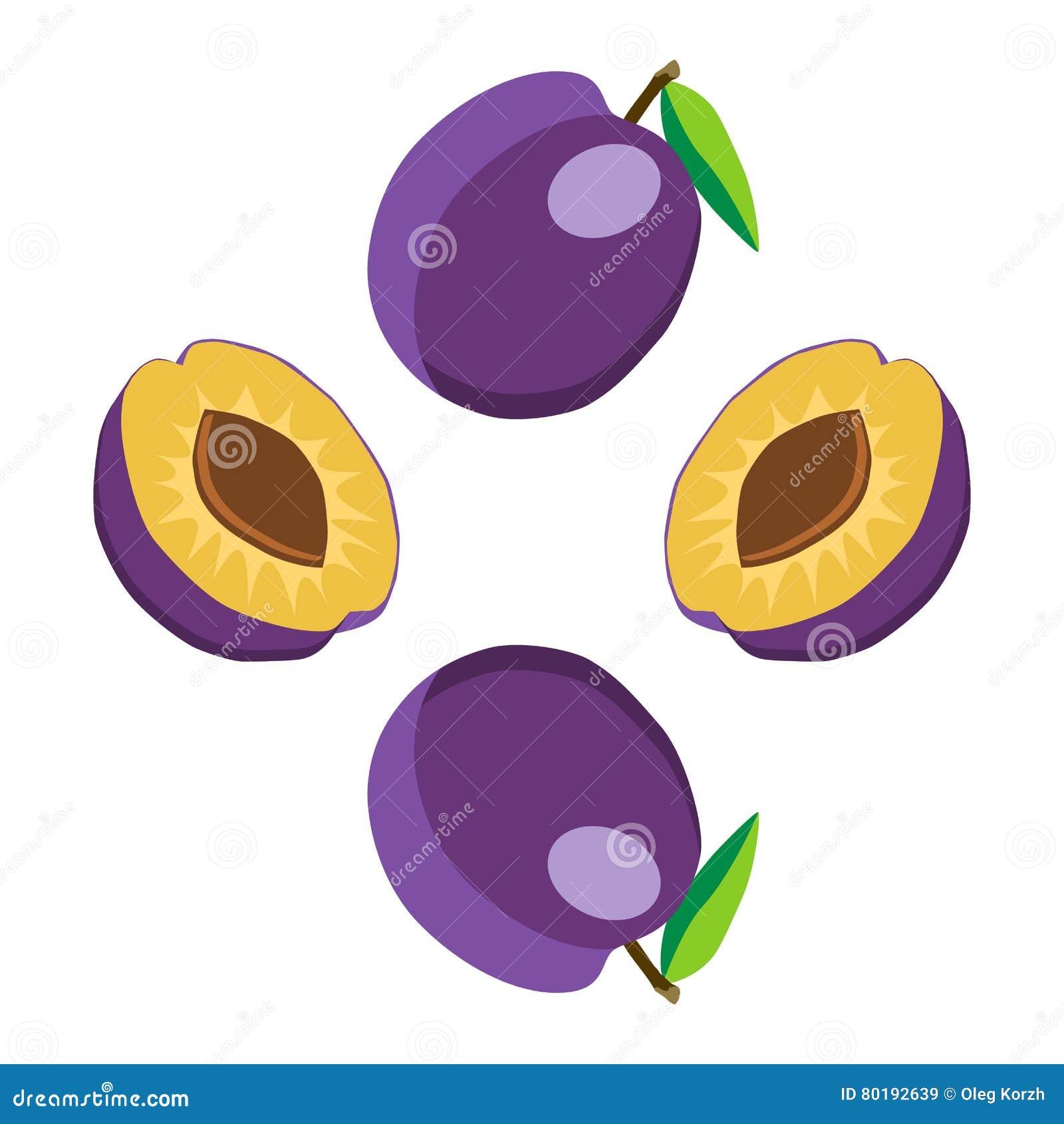 Illustration De Logo Pour La Prune Illustration de Vecteur ...