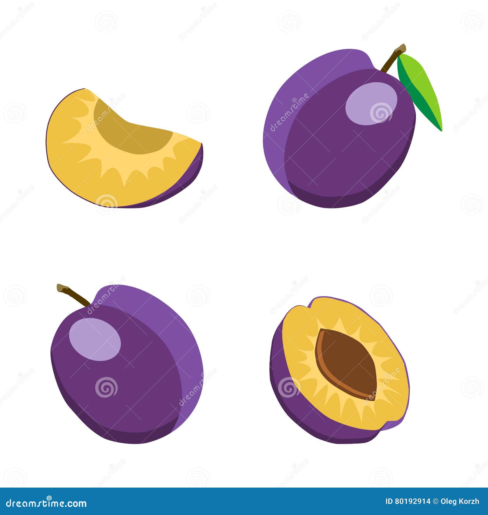 Illustration De Logo Pour La Prune Illustration de Vecteur ...