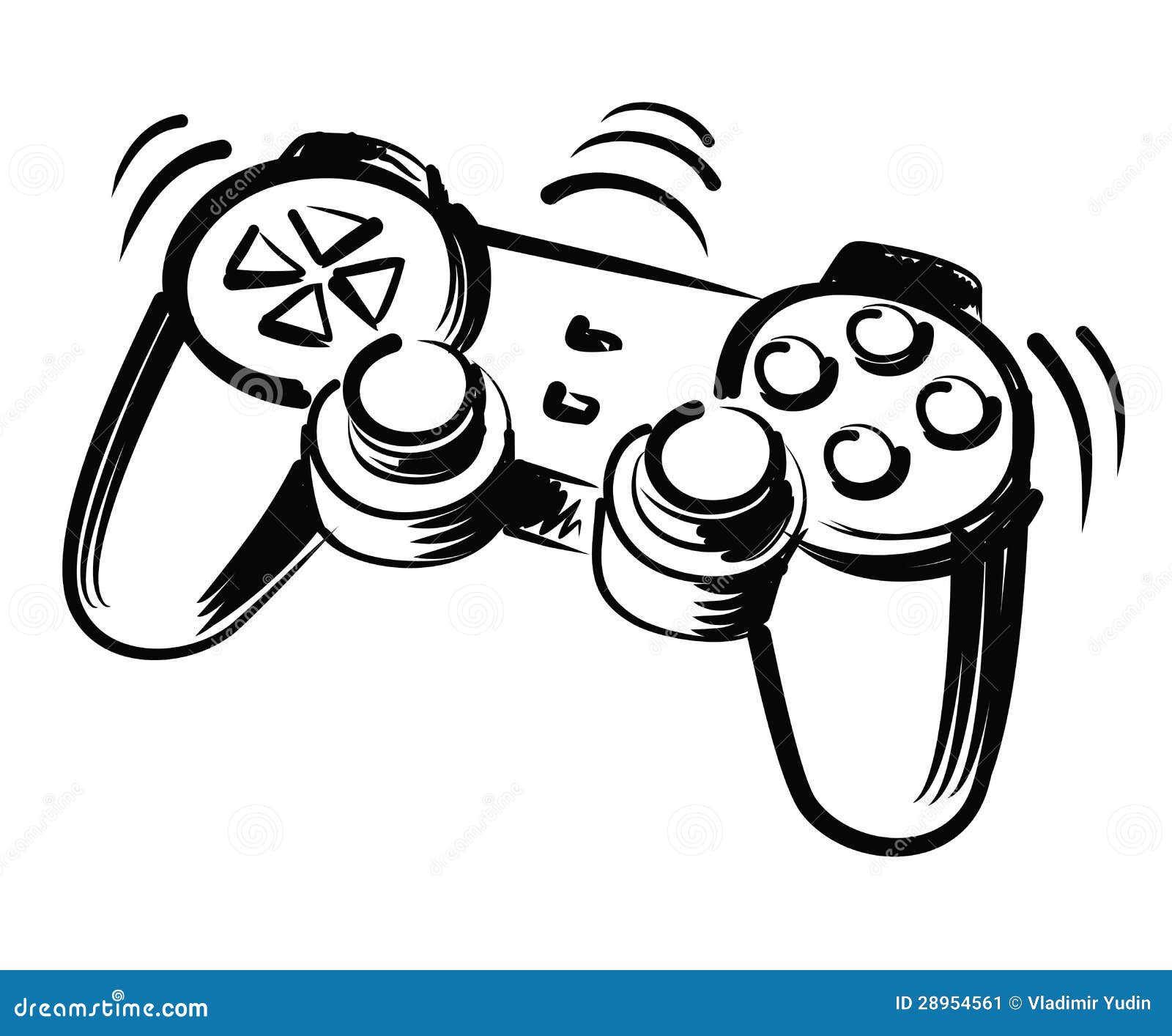 Illustration de manette illustration de vecteur. Illustration du vidéo ...
