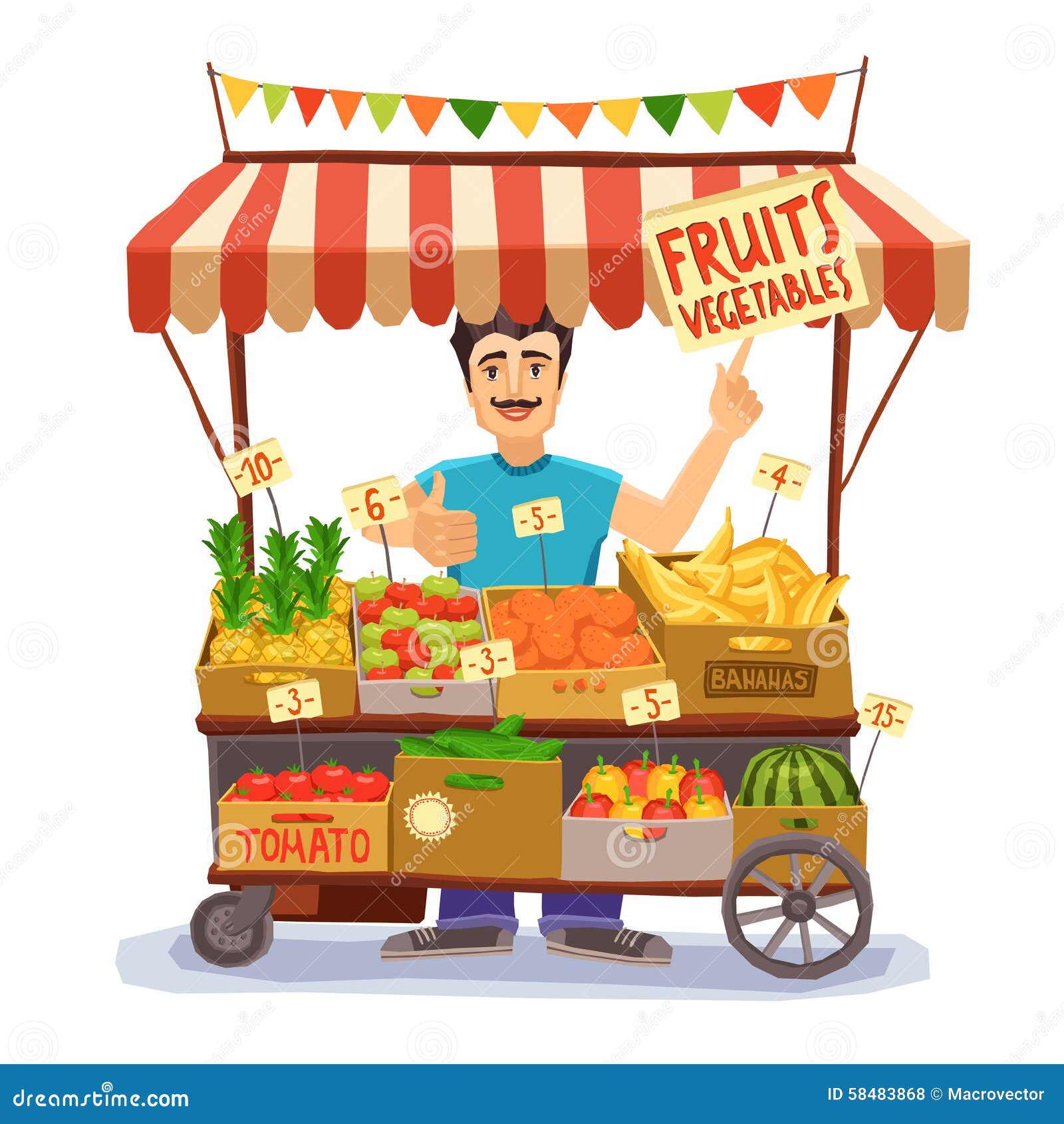 Illustration De Marchand Ambulant Illustration de Vecteur ...