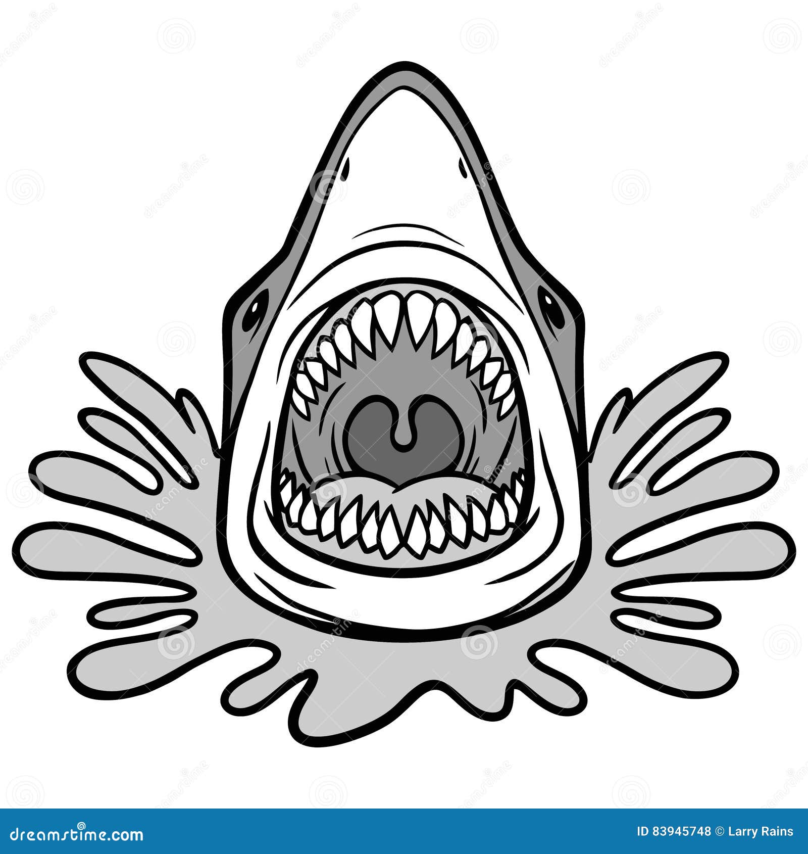 Illustration De Morsure D'attaque De Requin Illustration de Vecteur ...