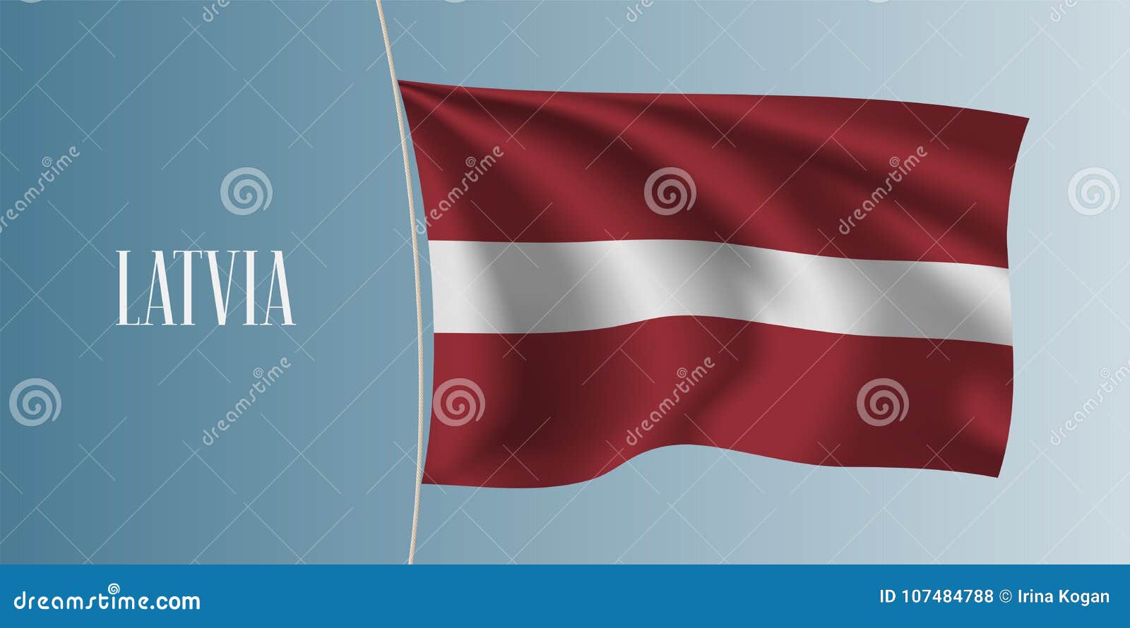 Illustration De Ondulation De Vecteur De Drapeau De La Lettonie ...