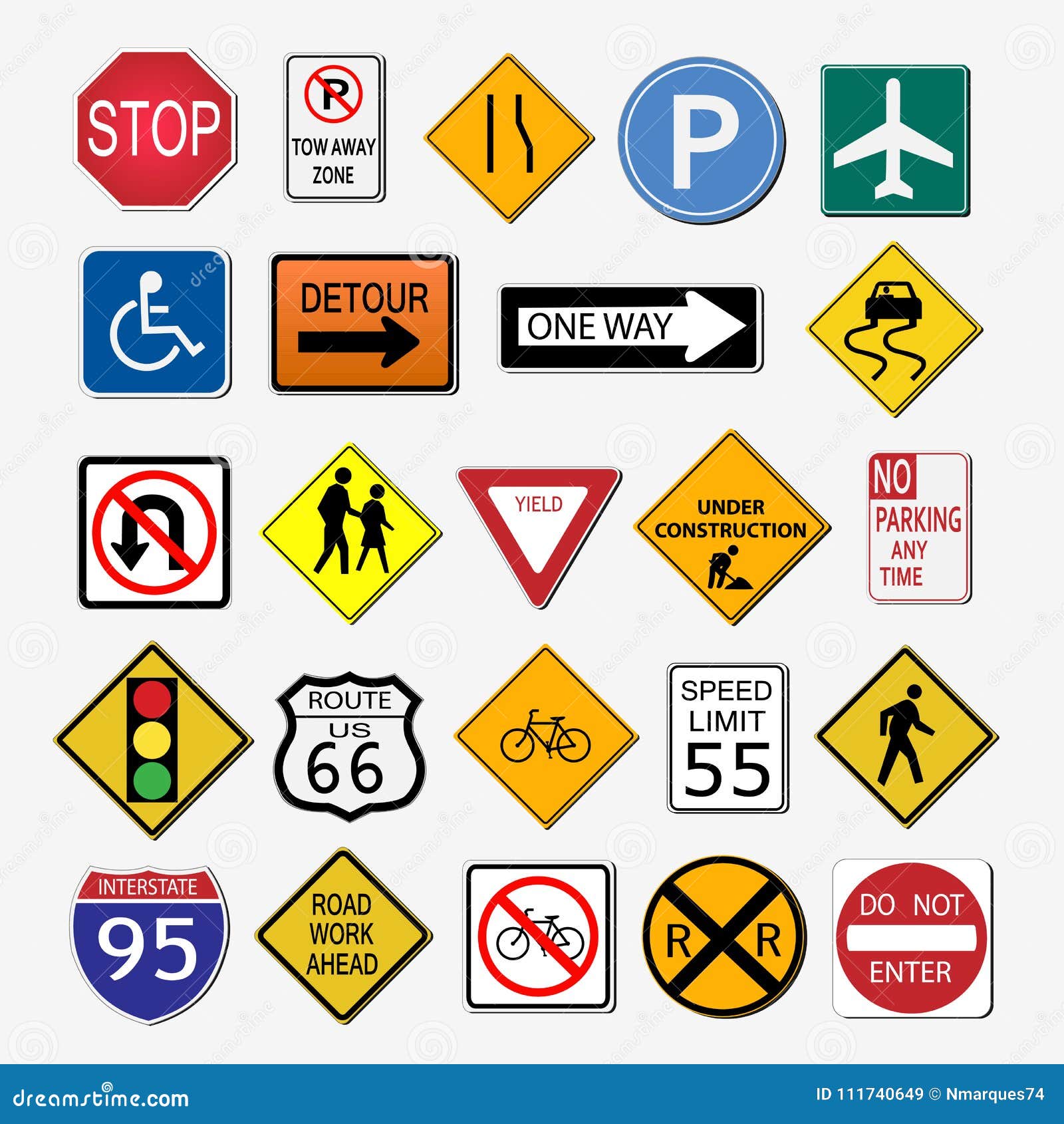 Illustration De Panneaux Routiers Illustration de Vecteur ...