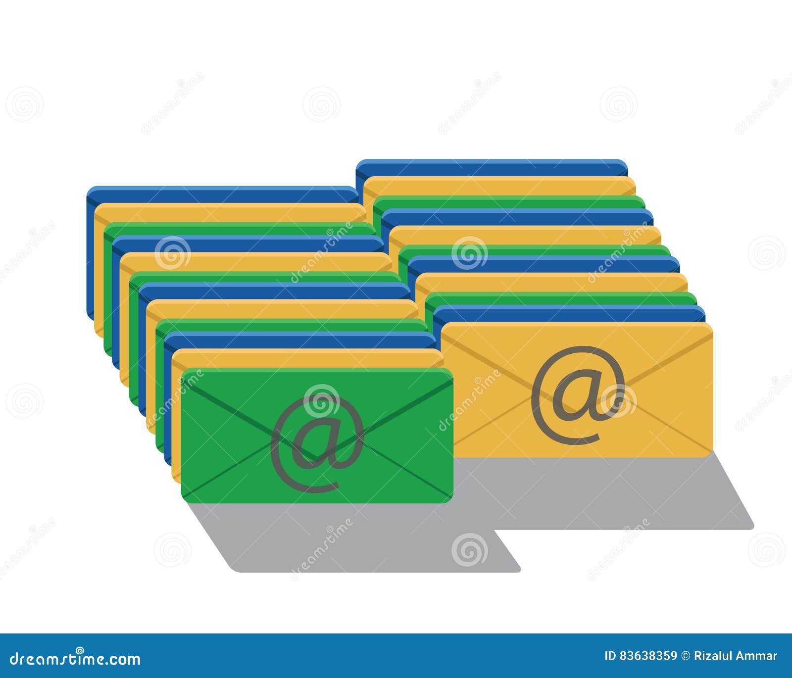Illustration De Pile D'email Illustration de Vecteur - Illustration du ...