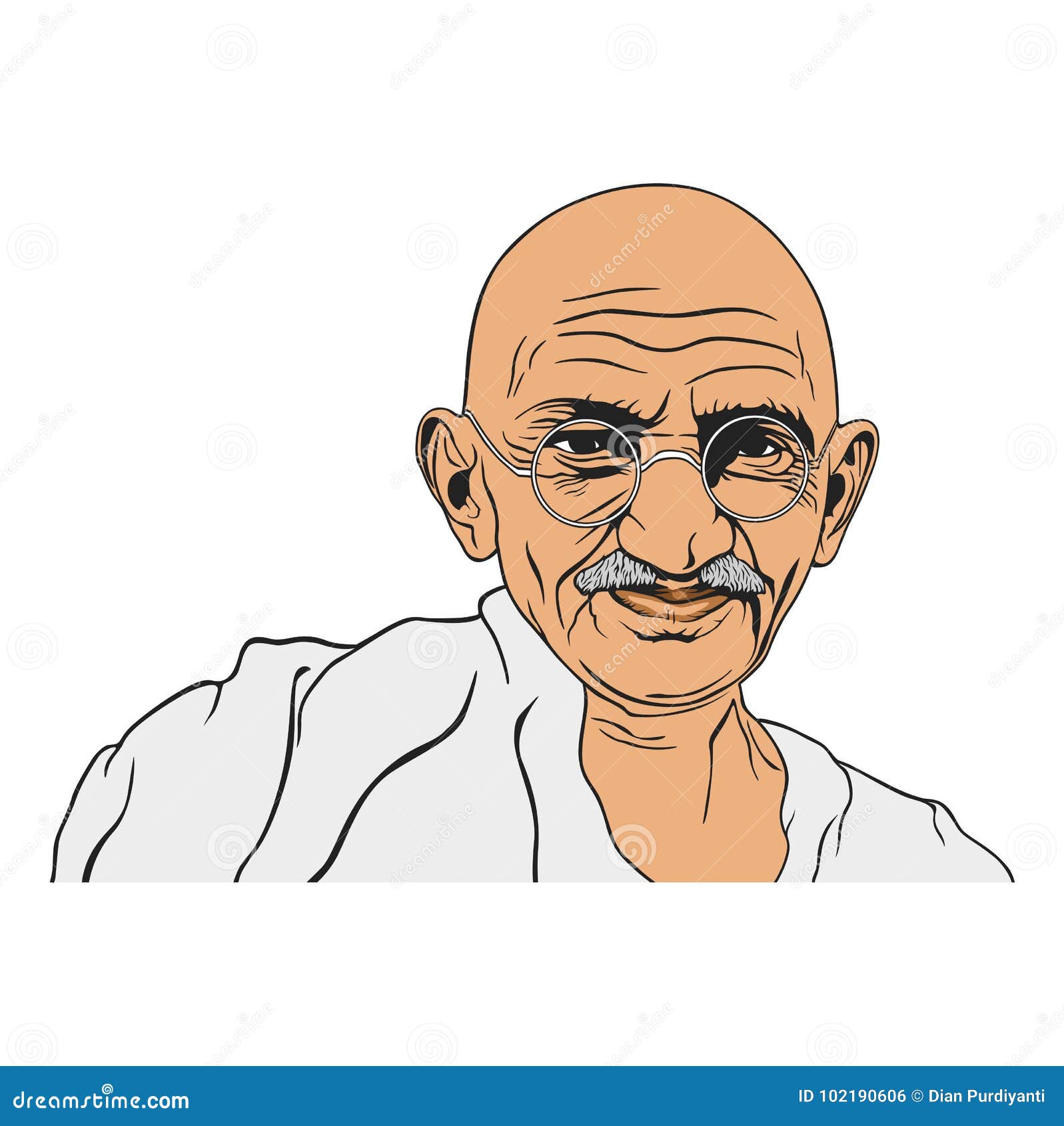 Illustration De Portrait De Mahatma Gandhi, Jour De Non-violence ... Illustration De Portrait De Mahatma Gandhi, Jour De Non-violence ...