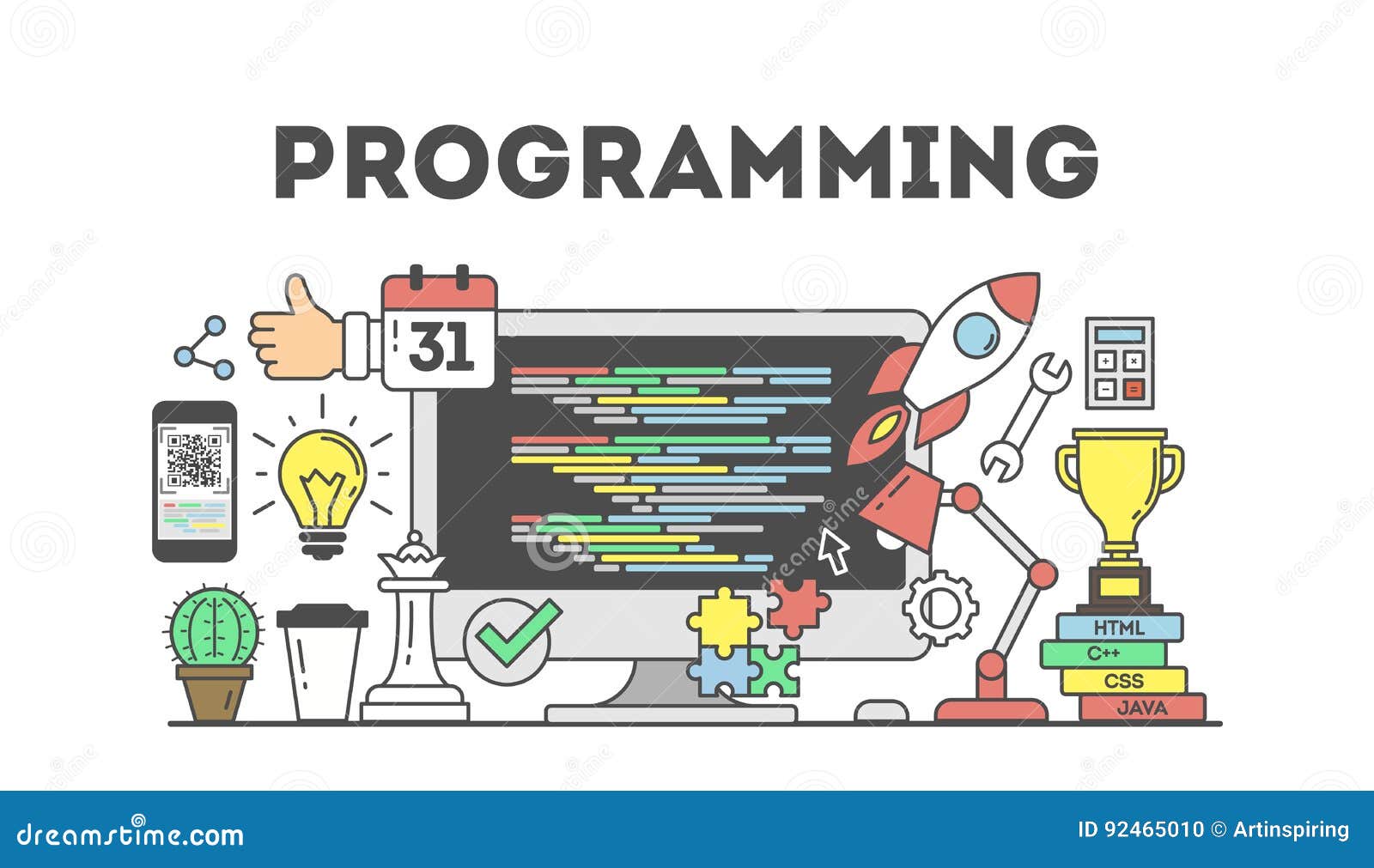 Illustration De Programmation De Concept Illustration de Vecteur ...