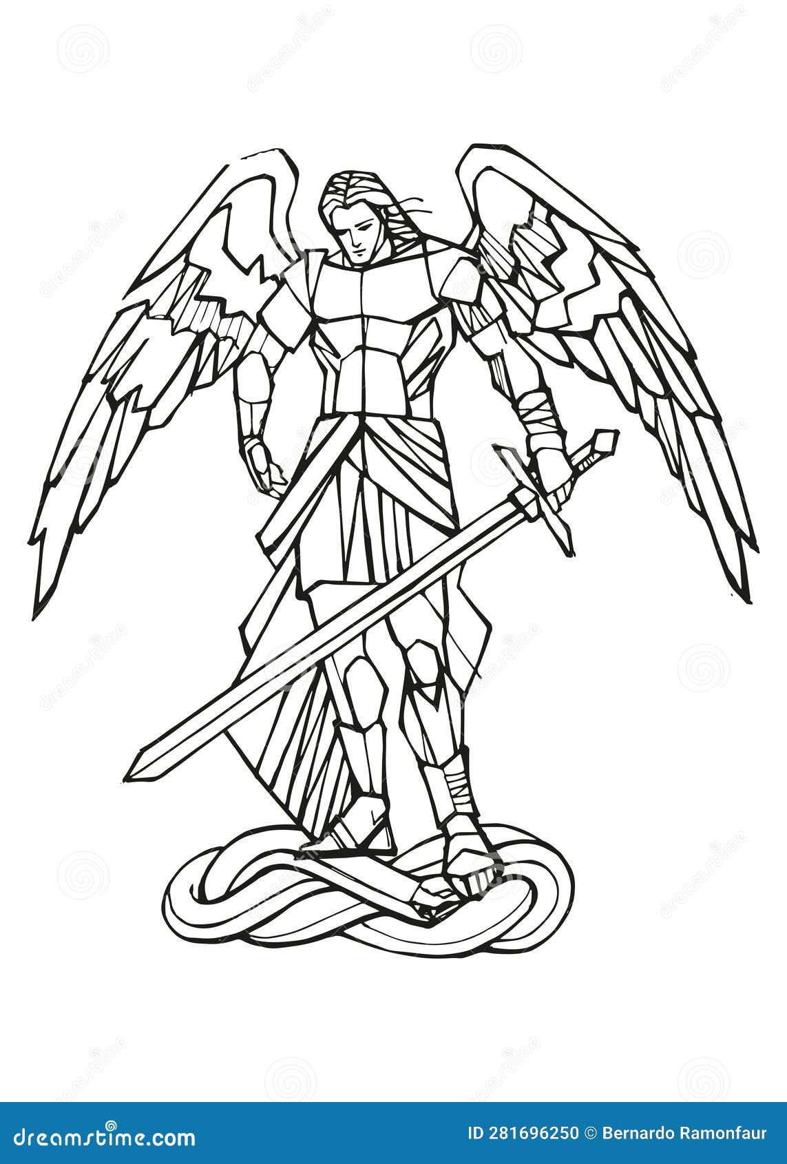 Illustration De Saint Michael Illustration de Vecteur - Illustration du ...