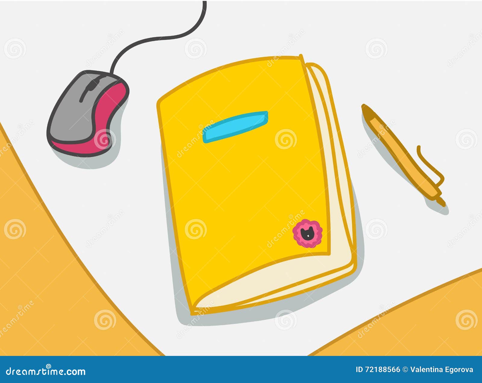 Illustration De Vecteur Avec Le Carnet Illustration de Vecteur ...