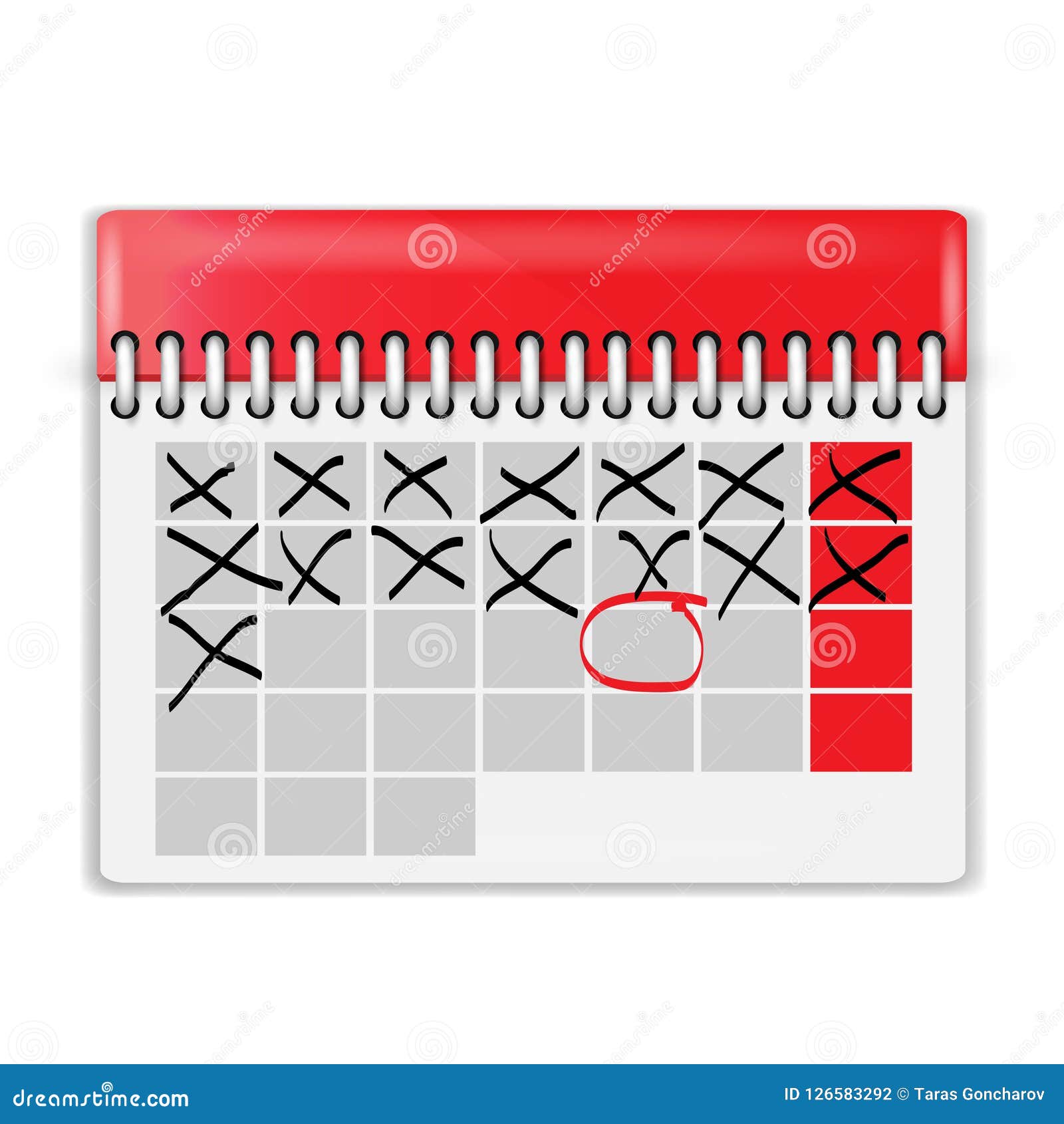 Illustration De Vecteur De Calendrier Vide Illustration de Vecteur ...