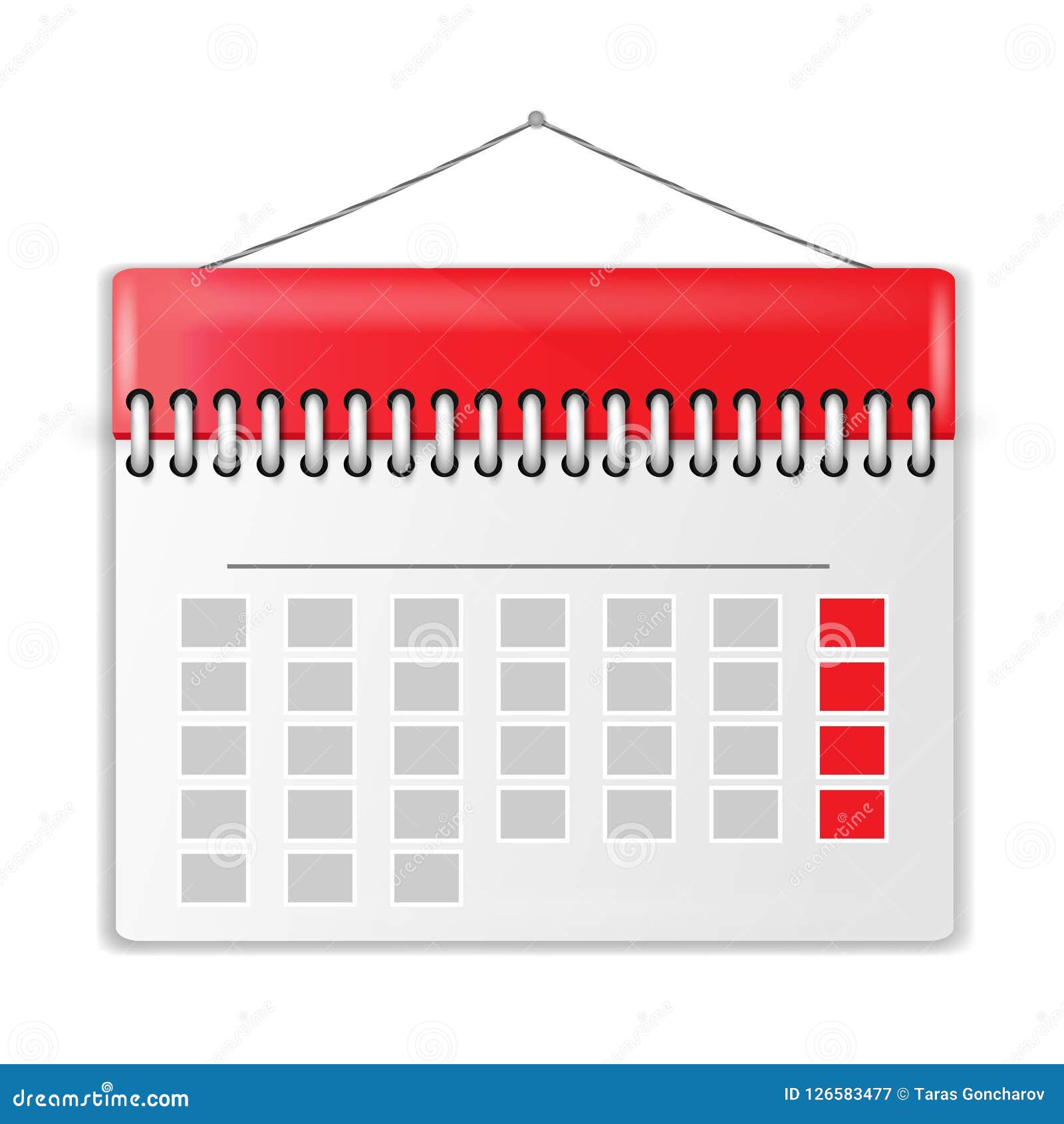 Illustration De Vecteur De Calendrier Vide Illustration de Vecteur ...