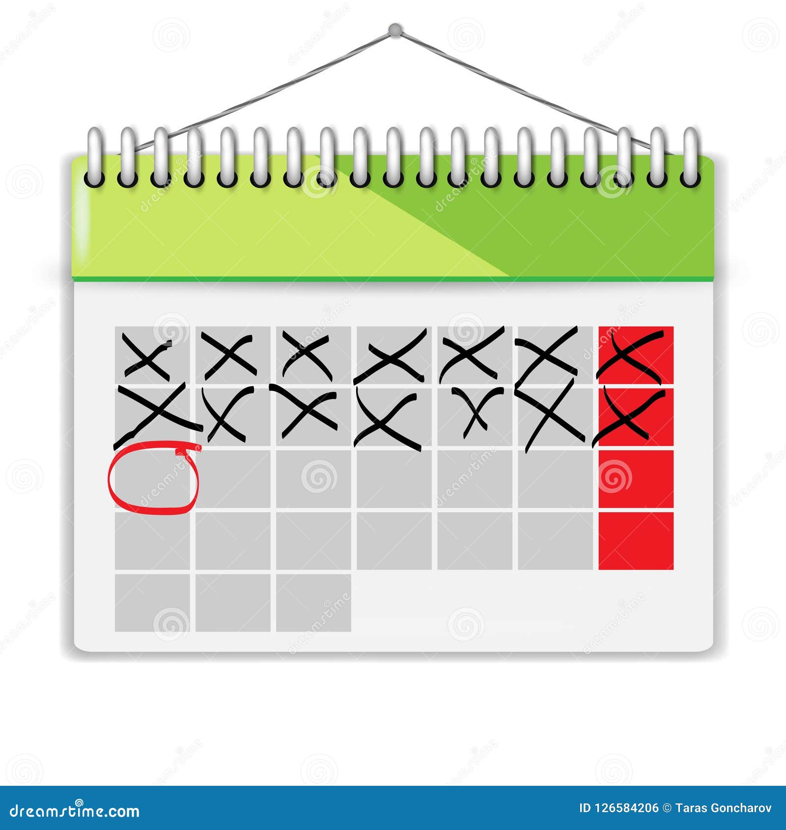 Illustration De Vecteur De Calendrier Vide Illustration de Vecteur ...