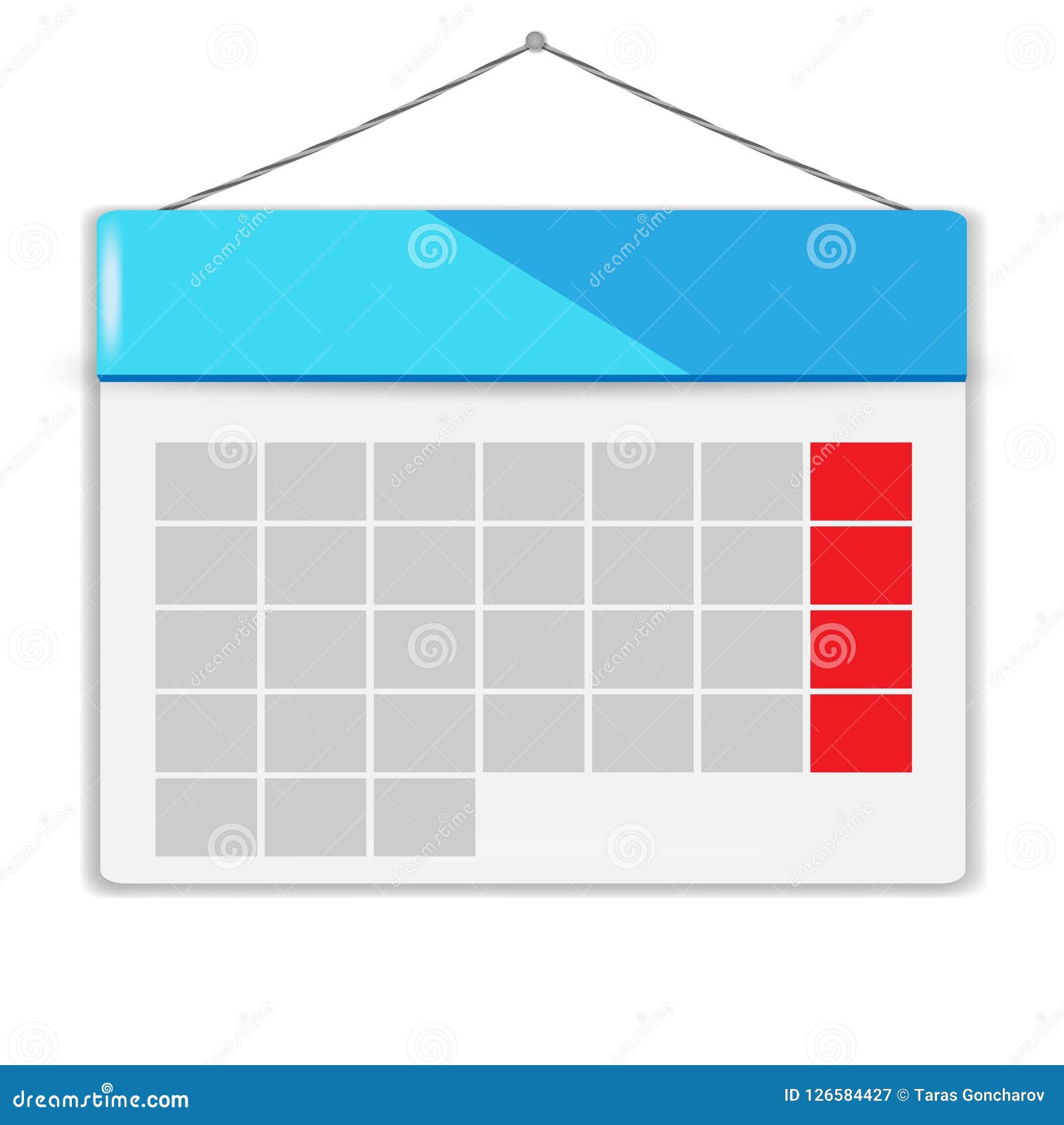 Illustration De Vecteur De Calendrier Vide Illustration de Vecteur ...