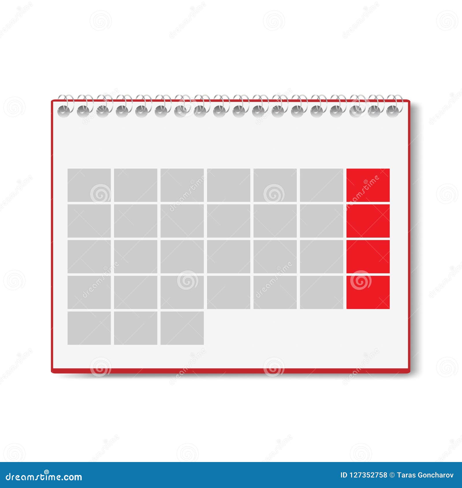 Illustration De Vecteur De Calendrier Vide Illustration de Vecteur ...