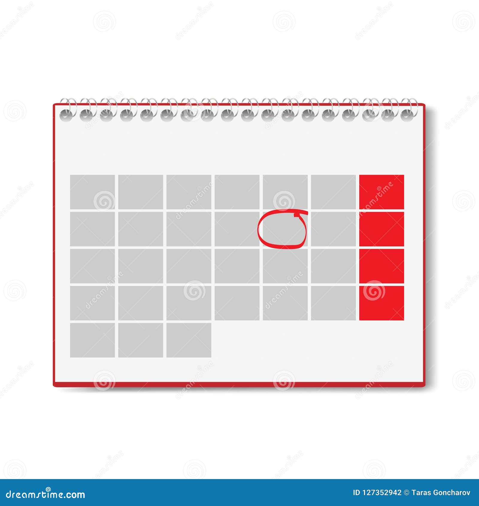 Illustration De Vecteur De Calendrier Vide Illustration de Vecteur ...