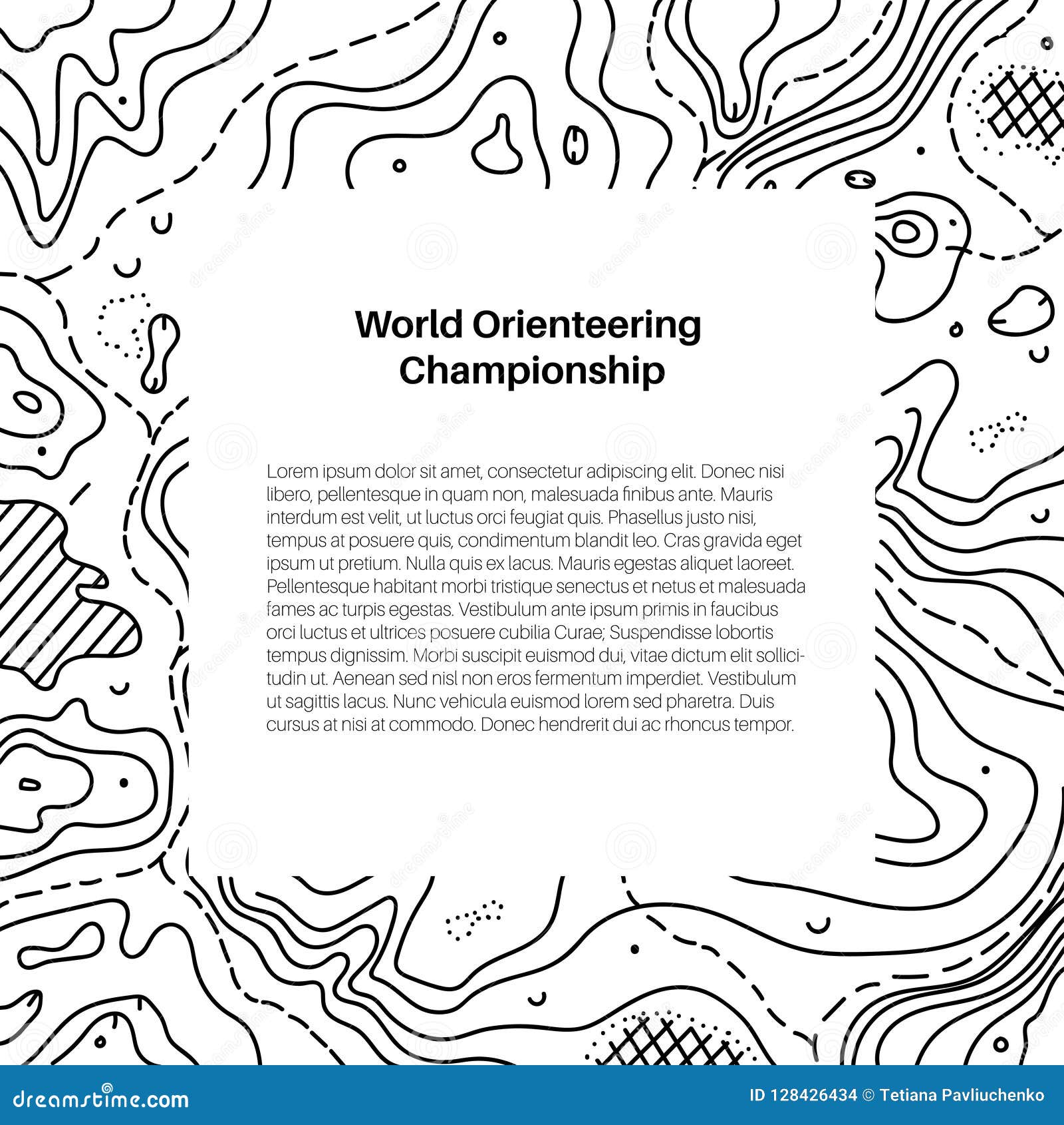 Illustration De Vecteur De Carte De Course D'orientation Illustration ...