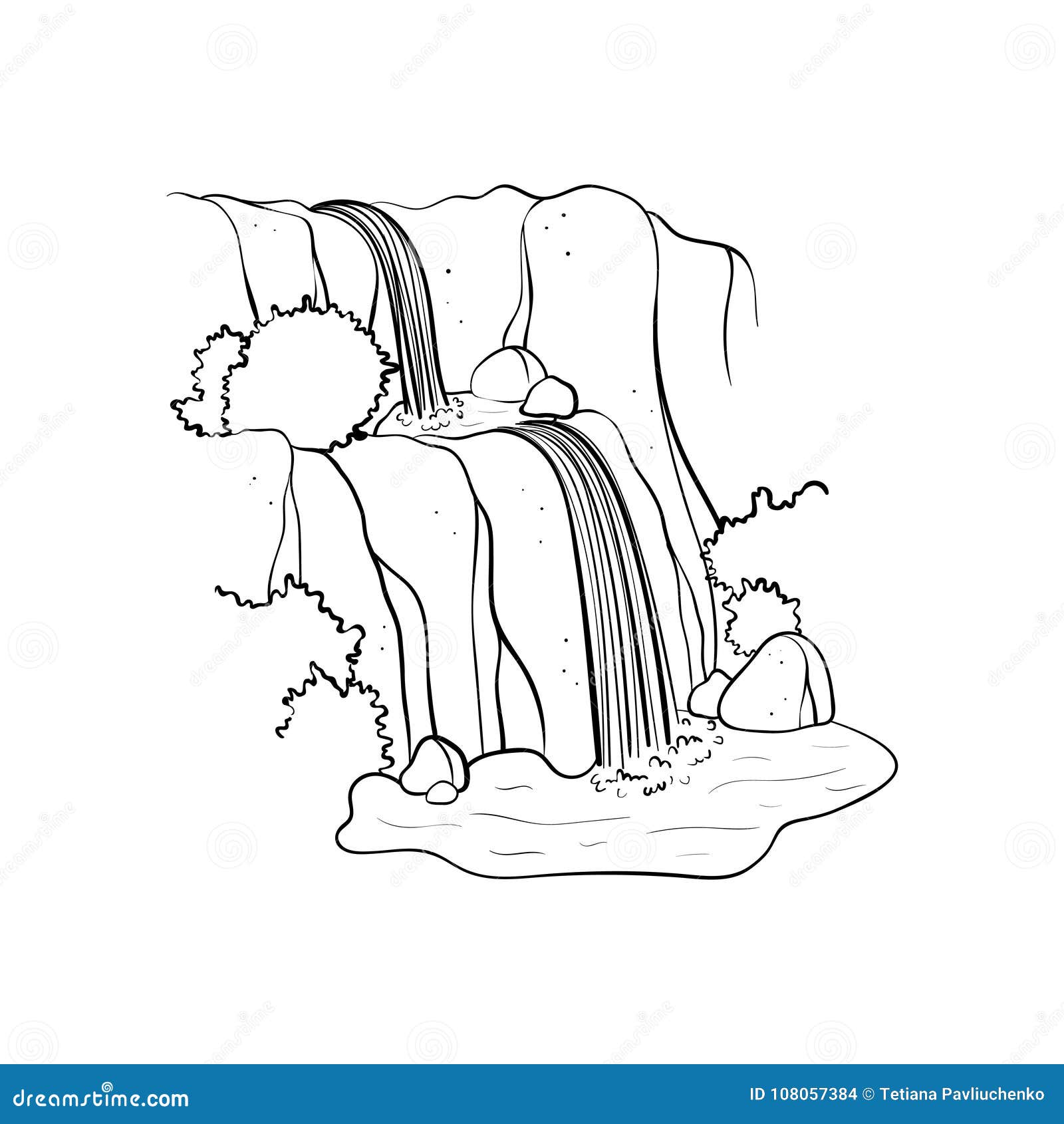 Illustration De Vecteur De Cascade Illustration de Vecteur ...