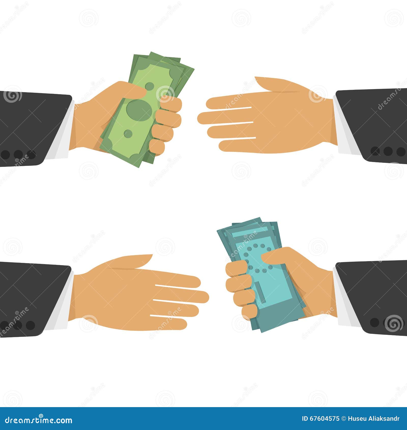 Illustration De Vecteur D'échange D'argent Illustration de Vecteur ...