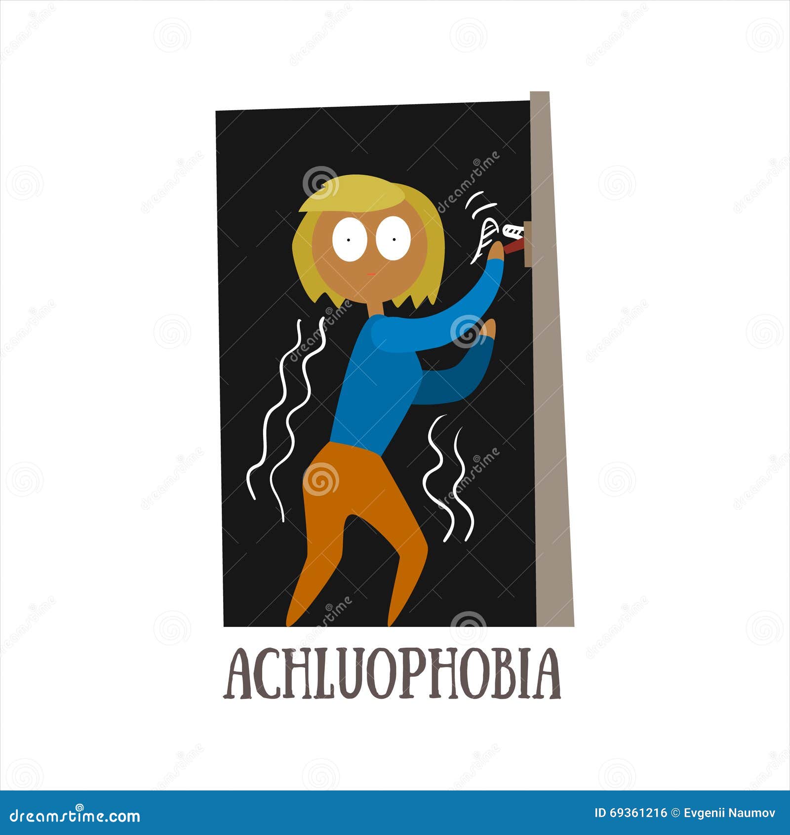 Illustration De Vecteur D'Achluophobia Illustration de Vecteur ...