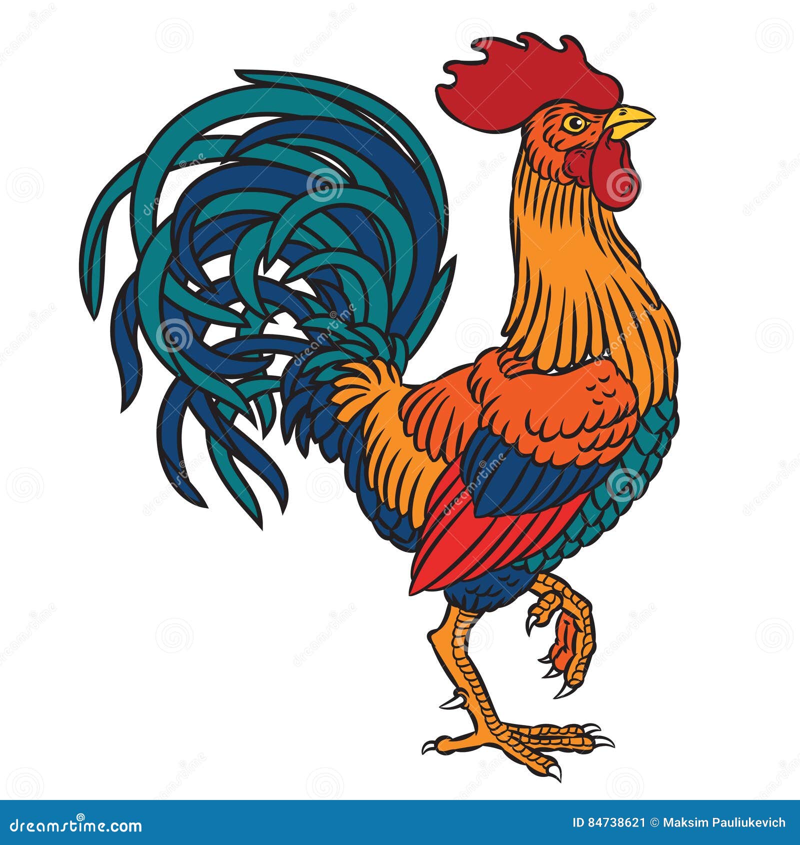 Illustration De Vecteur D'un Coq Illustration de Vecteur - Illustration ...