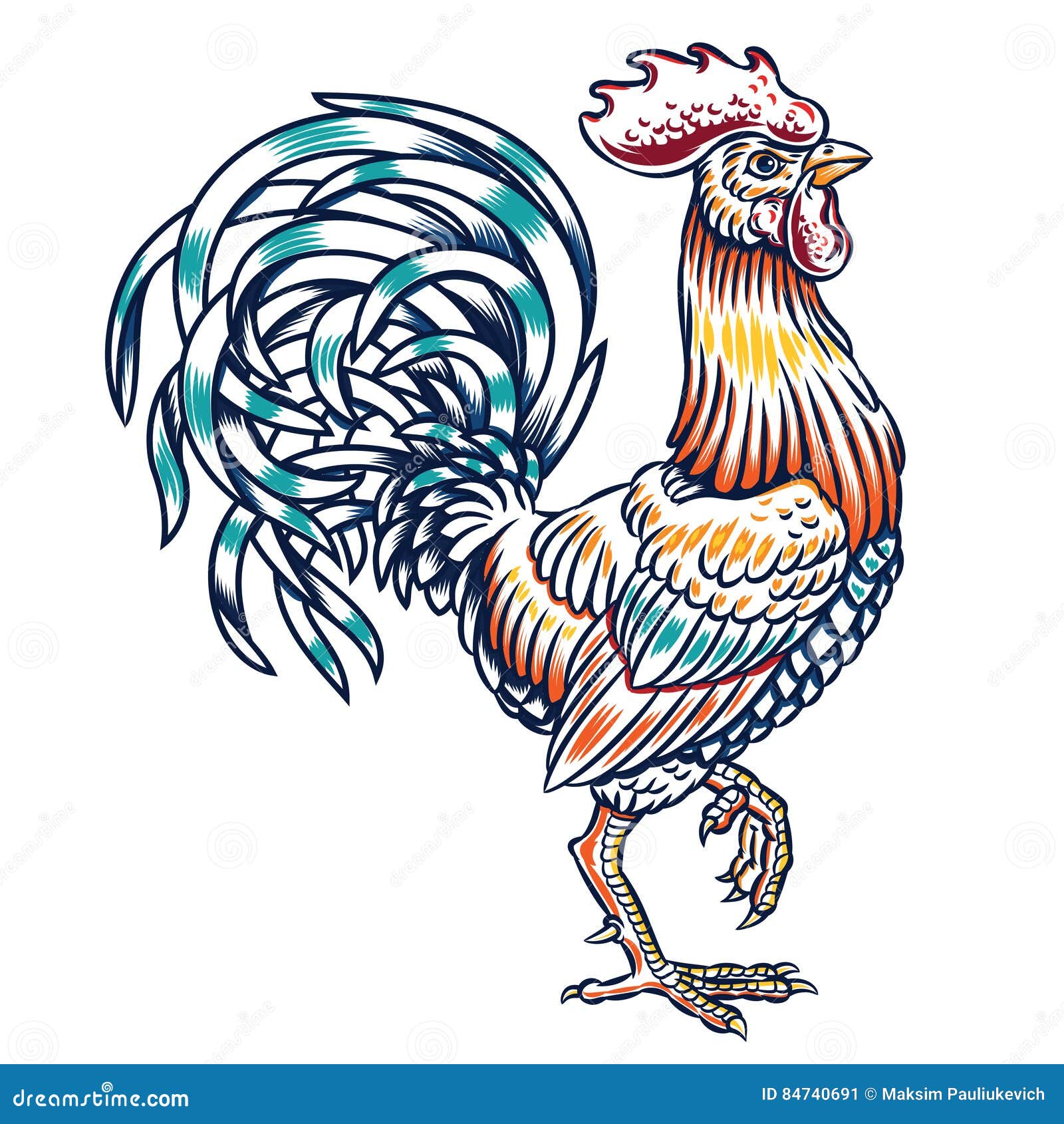 Illustration De Vecteur D'un Coq Illustration de Vecteur - Illustration ...
