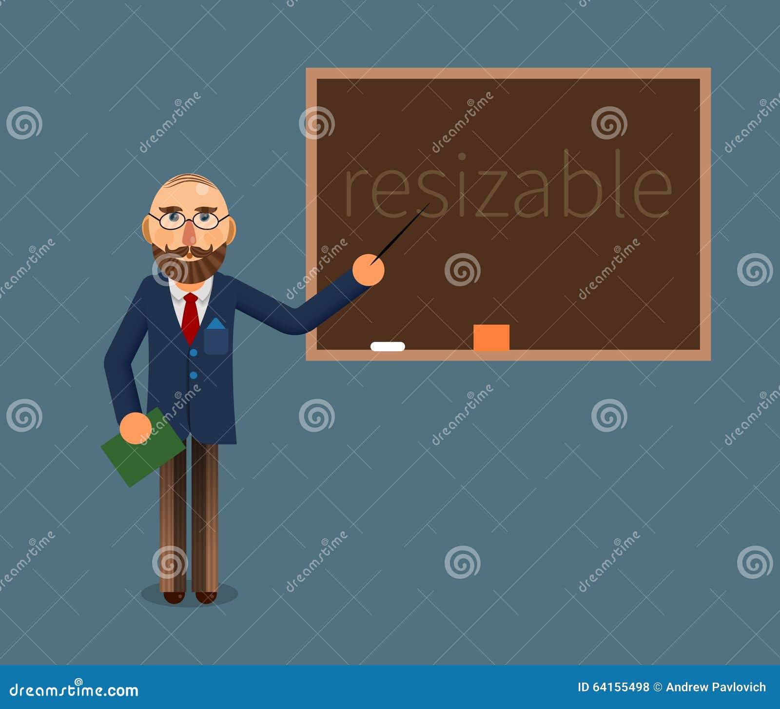 Illustration De Vecteur D'un Professeur Et D'un Tableau Illustration de ...