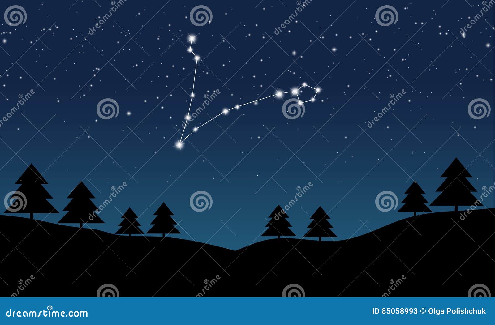Illustration De Vecteur De Constellation De Poissons Illustration Stock ...