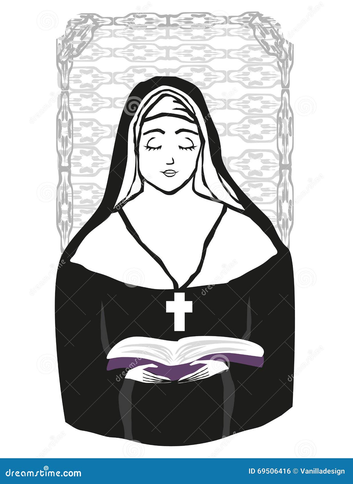 Illustration De Vecteur De Nonne Illustration de Vecteur - Illustration ...