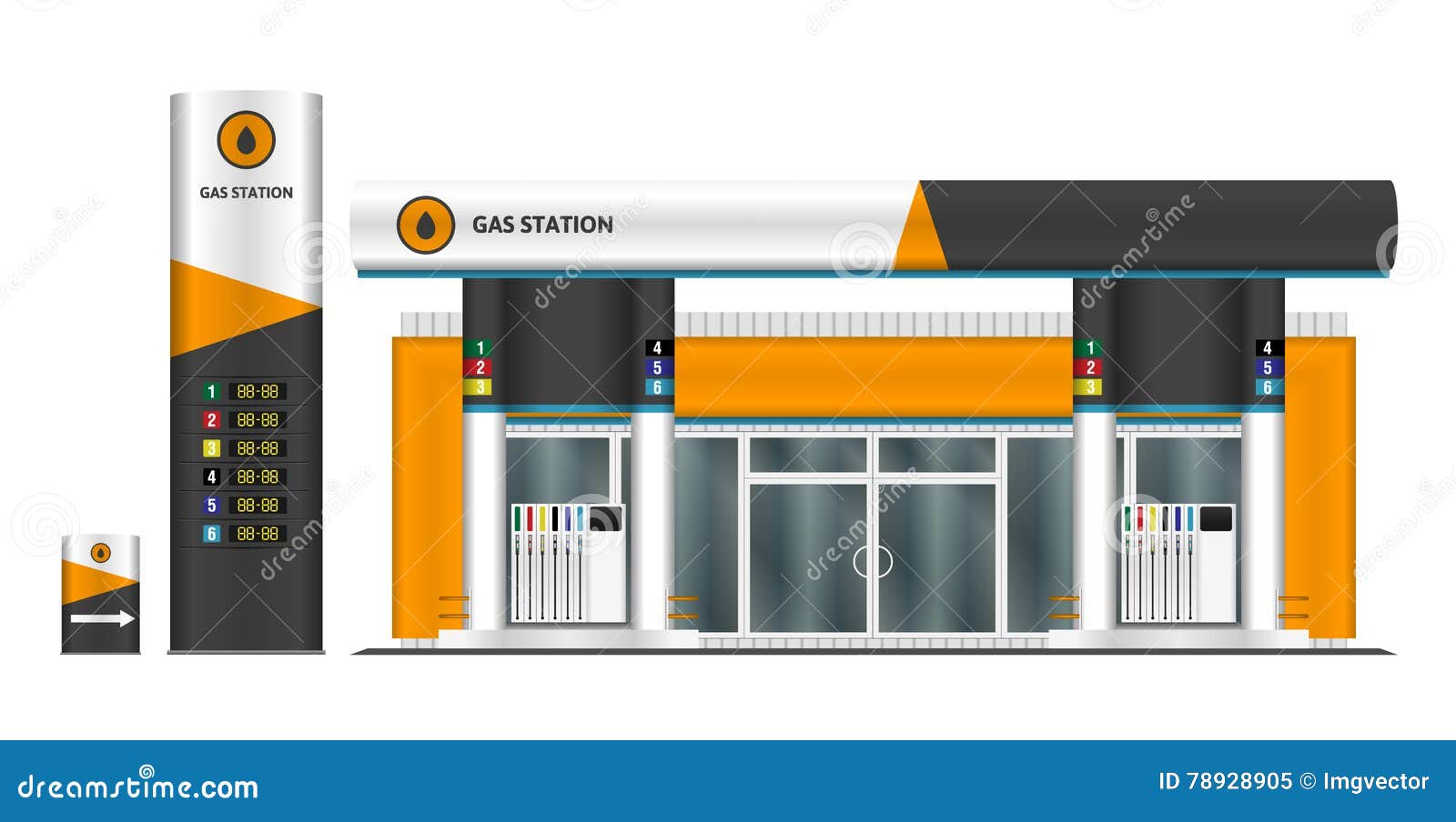 Illustration De Vecteur De Station Service Illustration de Vecteur ...
