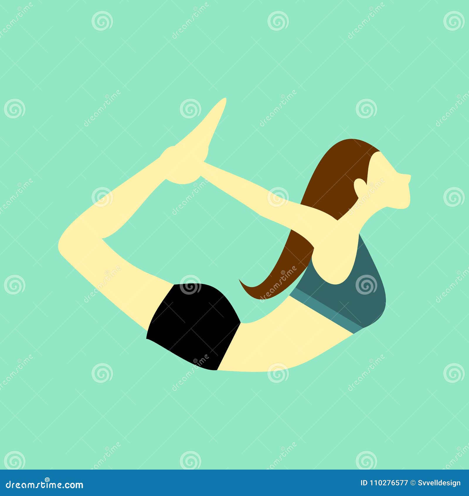 Illustration De Vecteur De Posture De Yoga De Pose D'arc Illustration ...