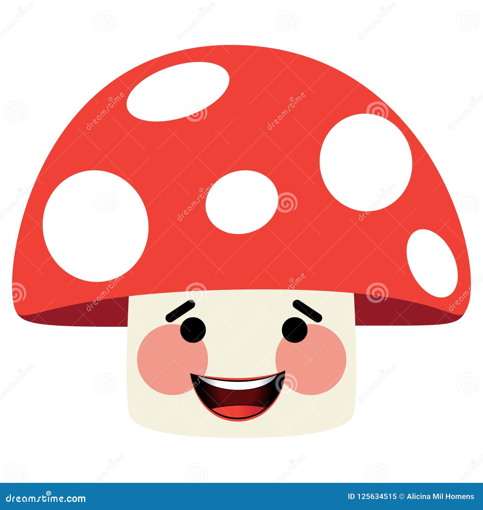 Illustration De Visage Rouge De Champignon Illustration Stock ...
