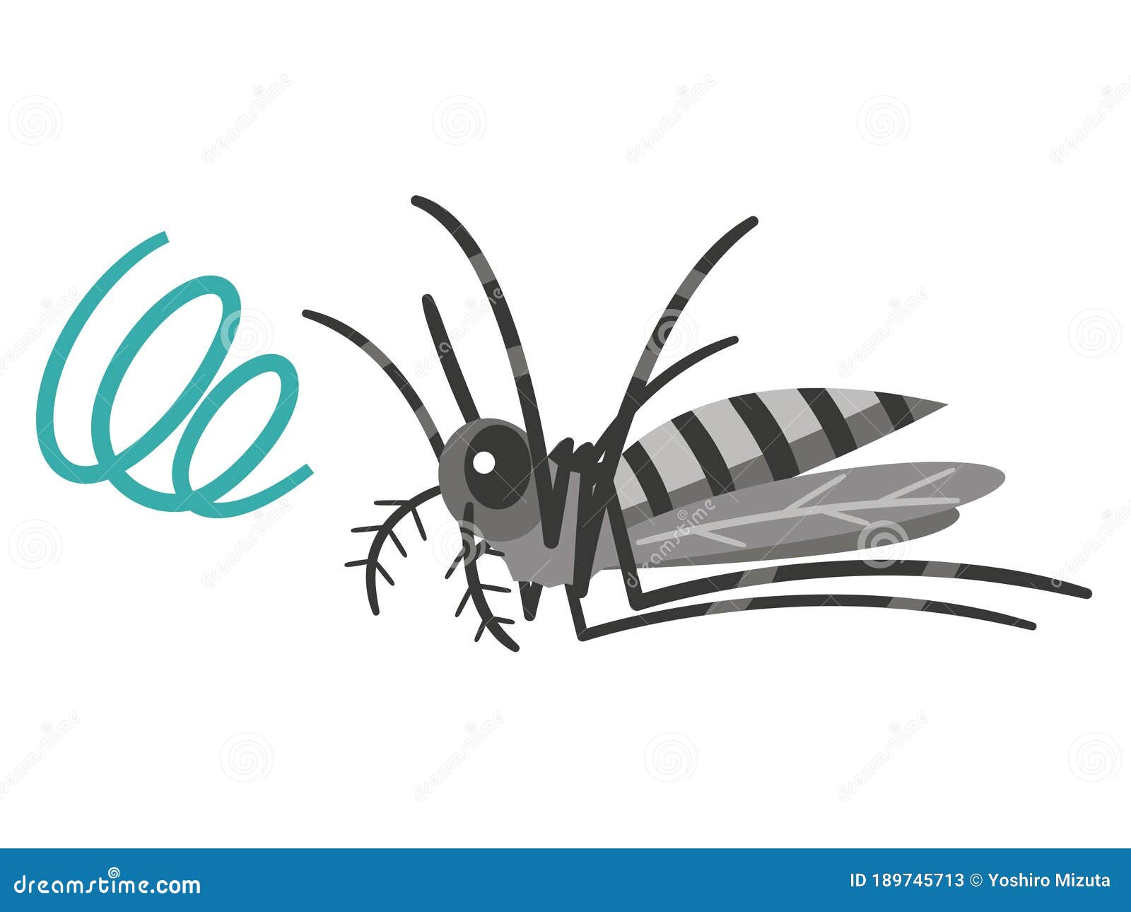 Illustration of a Dead Mosquito Looking Around Stock Vector ...
