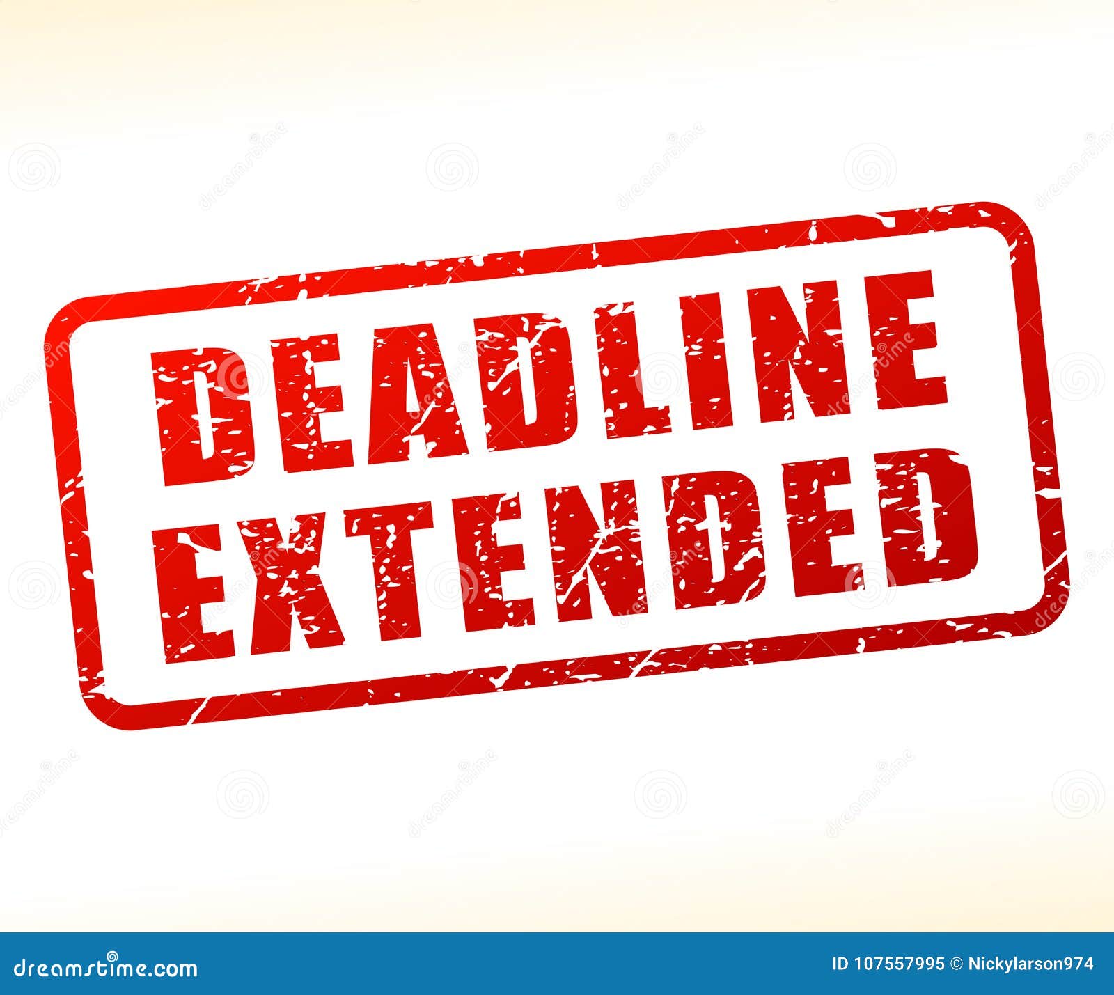 Deadline Extended Text Buffered Stock Vector - Illustration of ... Deadline Extended Text Buffered Stock Vector - Illustration of ...