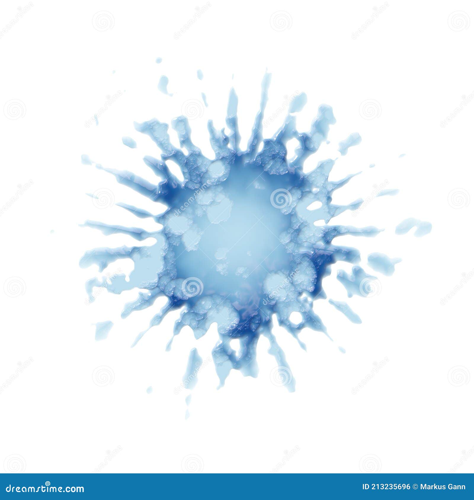 Decorative Blue Splat on White Background Stock Illustration ...