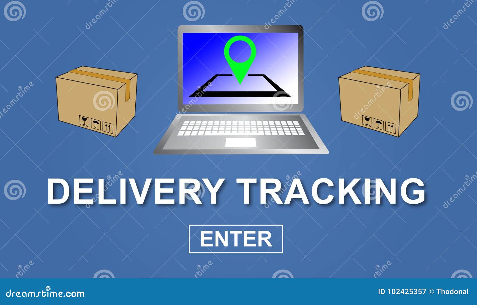 Concept of Delivery Tracking Stock Illustration - Illustration of fast ...