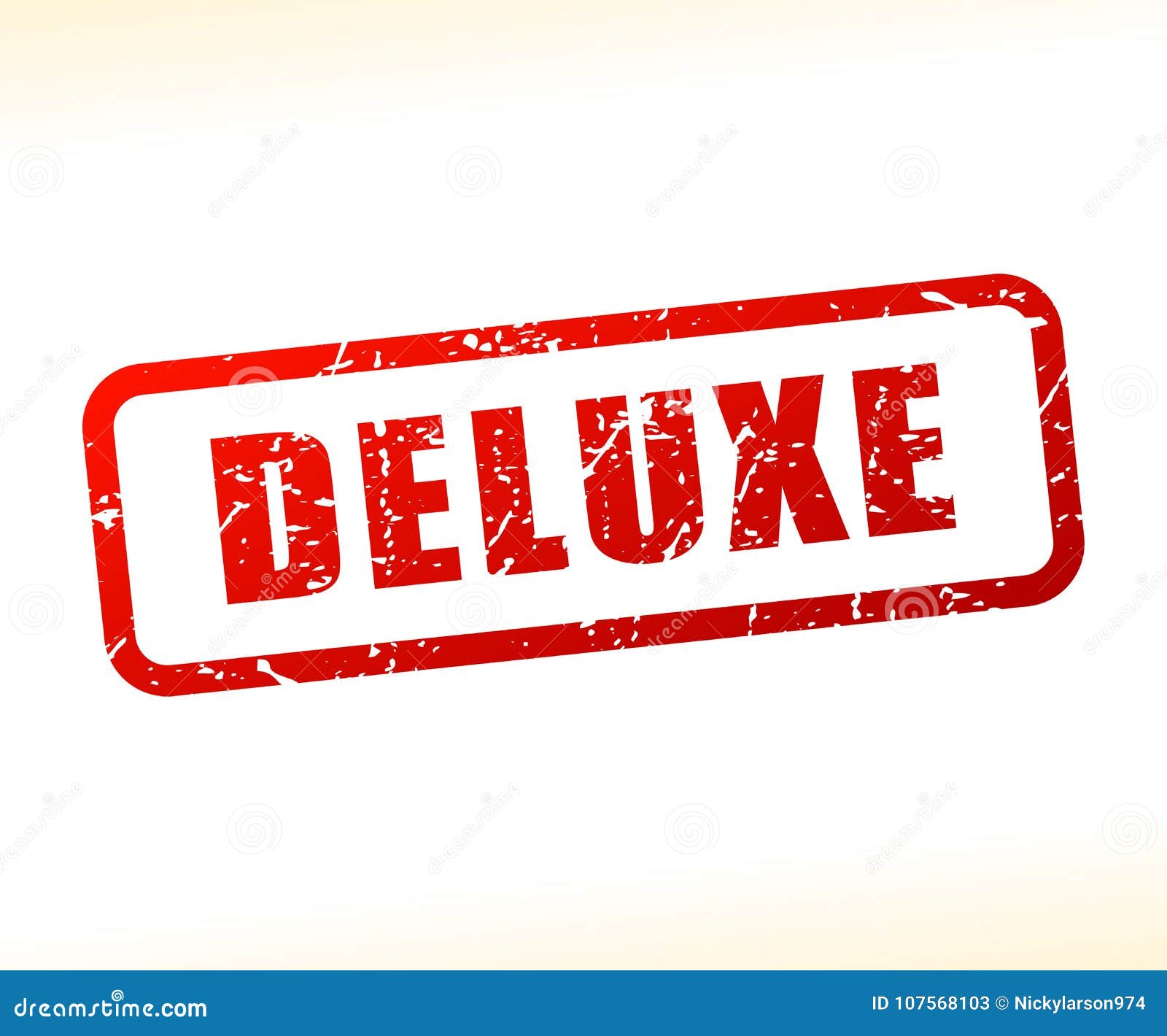 Deluxe text stamp stock vector. Illustration of label - 107568103
