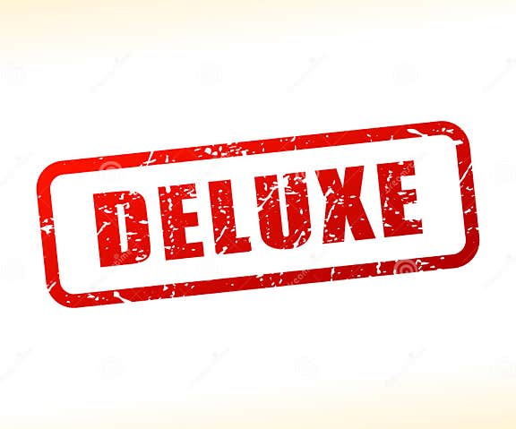 Deluxe text stamp stock vector. Illustration of label - 107568103