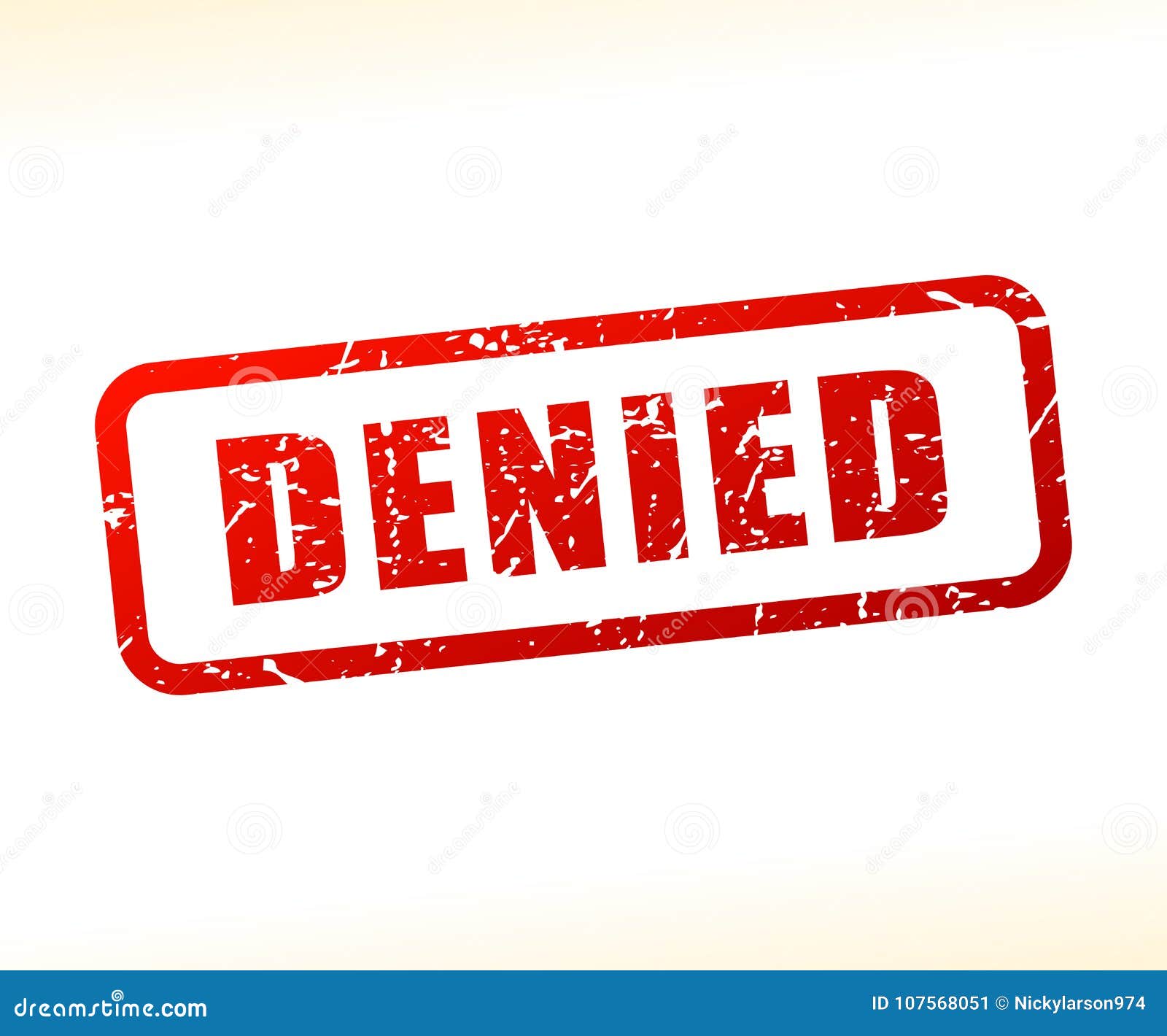 Denied text stamp stock vector. Illustration of rectangular - 107568051
