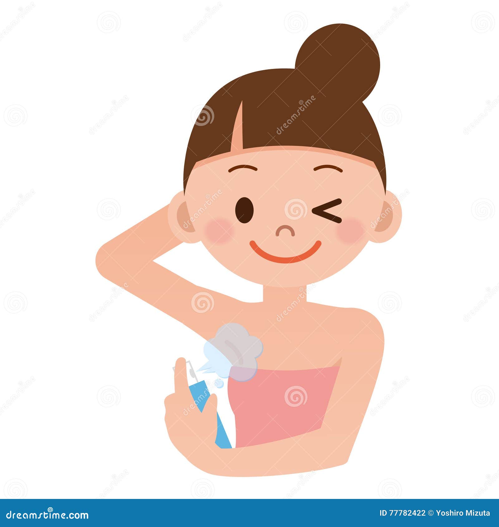 Illustration of Deodorant stock vector. Illustration of person - 77782422