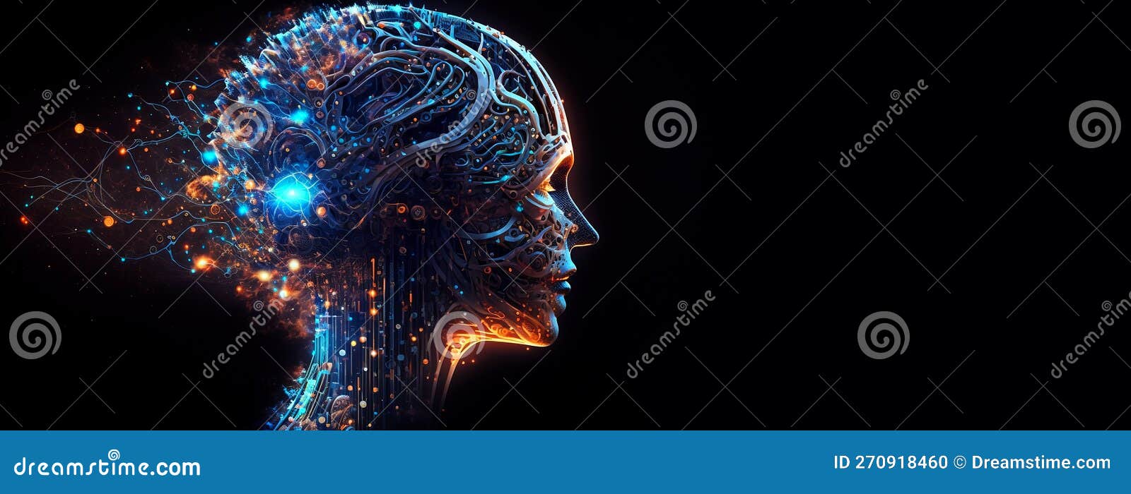 An Illustration Depicting an Artificial Intelligence with a Digital ...