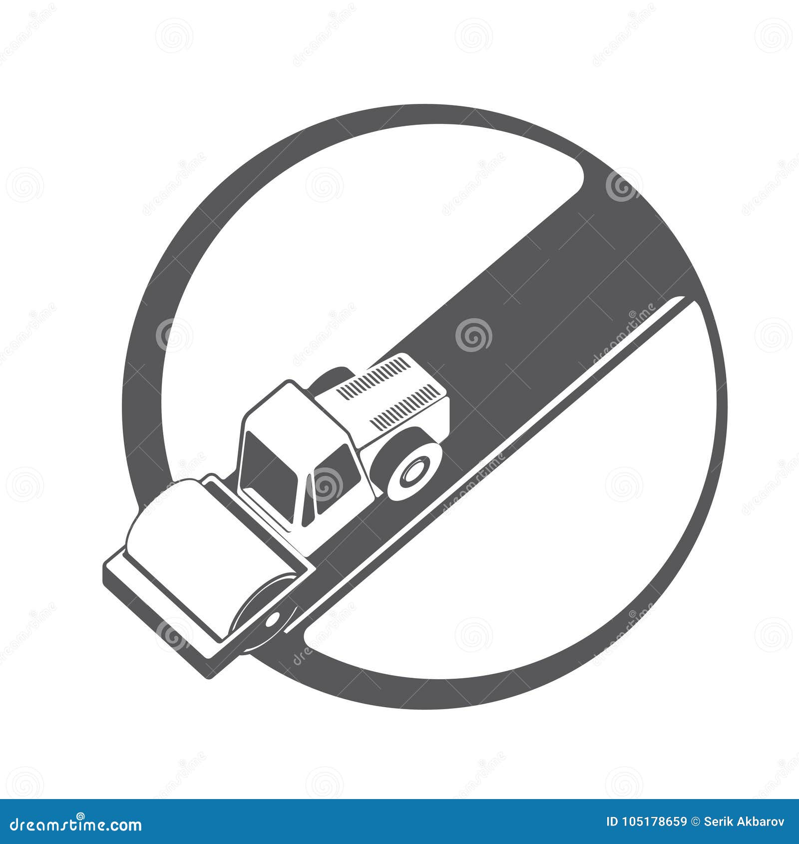 Illustration Depicting an Asphalt Compactor in the Form of a Symbol ...