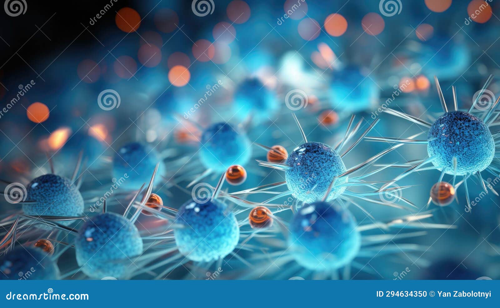 Illustration Depicting Blue Cells Stock Illustration - Illustration of ...