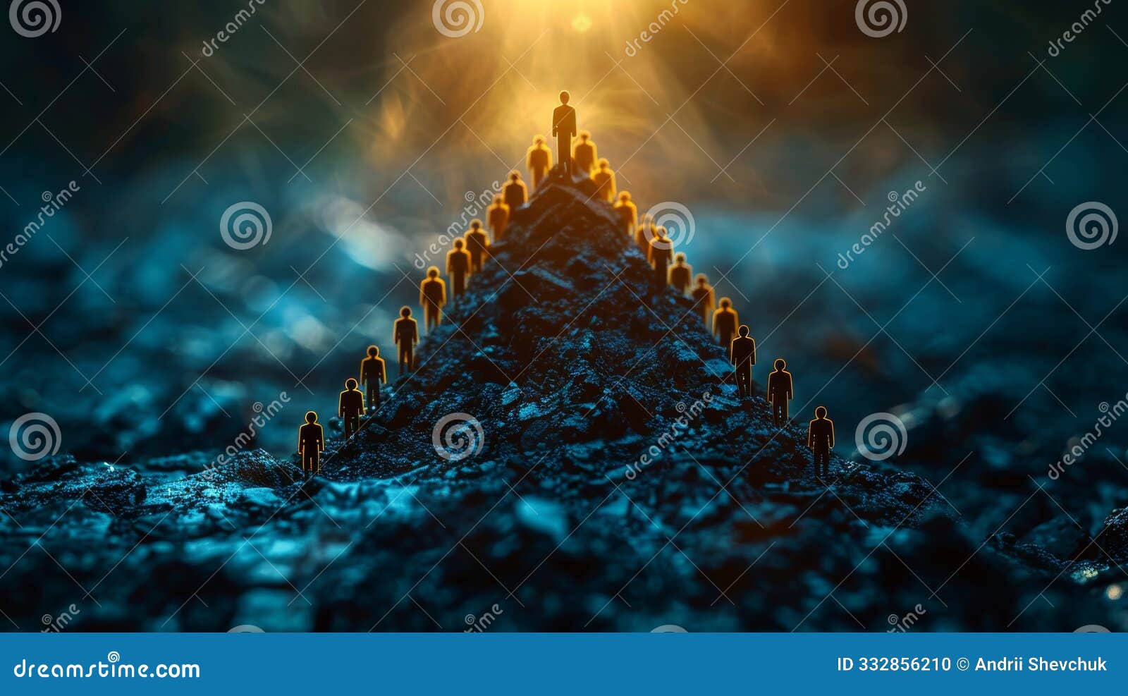 Business Hierarchy Concept with Figures Forming a Pyramid Structure ... Business Hierarchy Concept with Figures Forming a Pyramid Structure ...
