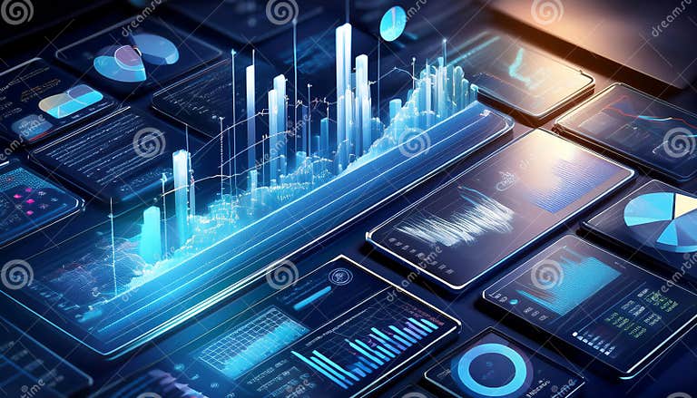 Data Analytics, Featuring Elements Like Charts, Graphs, and Data Dashboards, Symbolizing Data ...