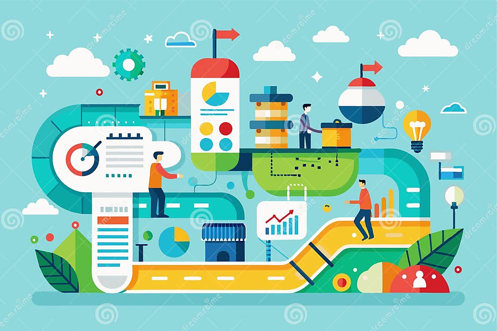 Illustration Depicting a Customizable Progress Overview with a Semi ...