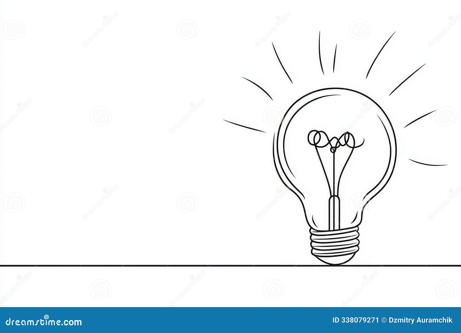 An Illustration Depicting the Emergence of an Idea in One Line (light ...