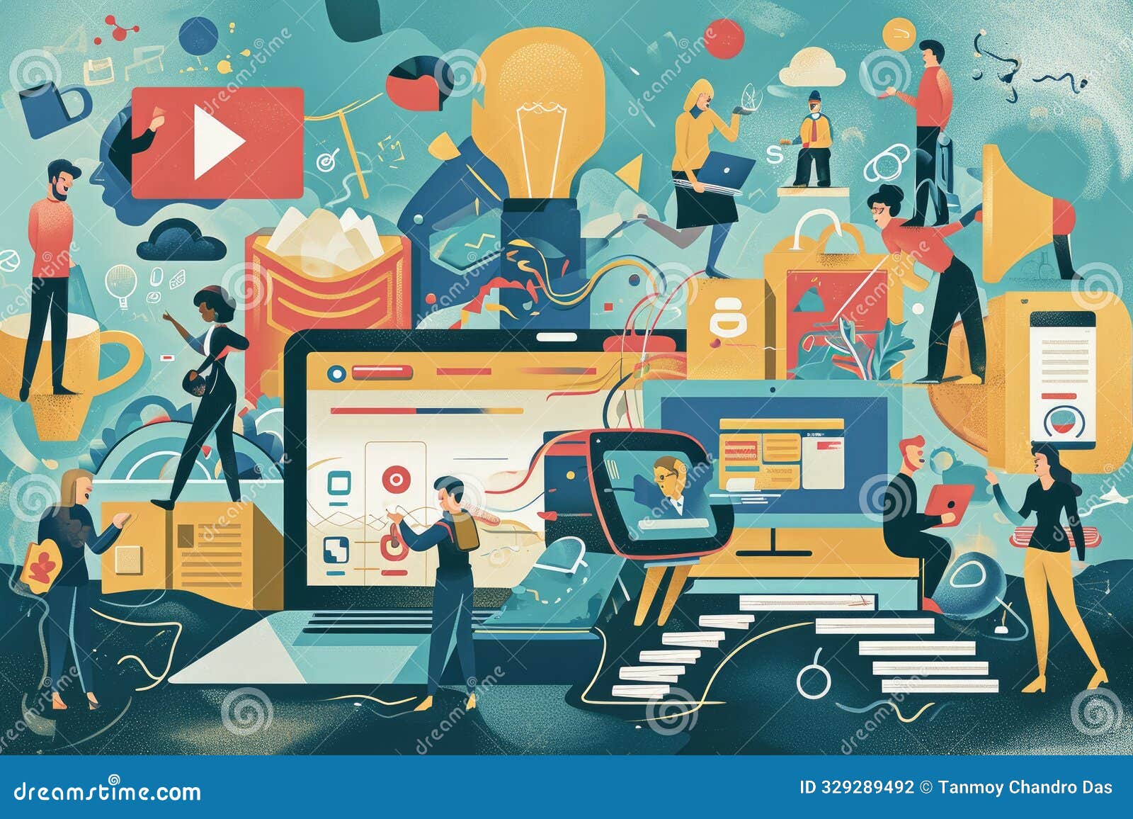 An Illustration Depicting the Evolution of Education Technology, AI ...