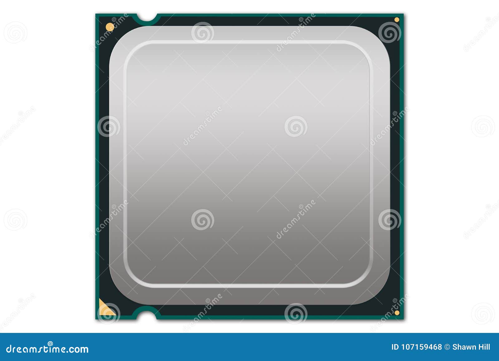 Generic CPU Illustration stock illustration. Illustration of computer ...