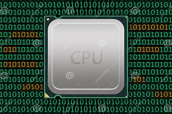 Generic CPU Labeled with Bad Code Stock Illustration - Illustration of ...